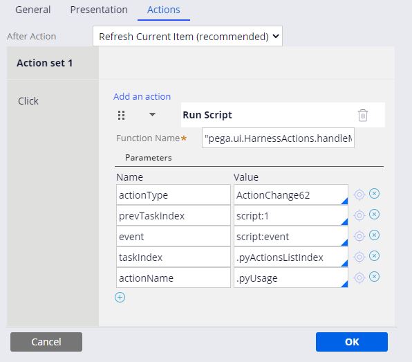 Local Actions buttons | Support Center